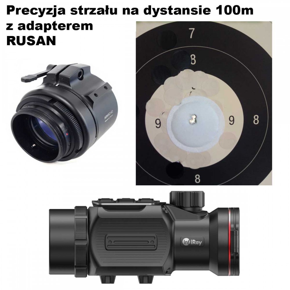 Nasadka termowizyjna na lunetę INFIRAY MATE MAH50 + adapter RUSAN ...